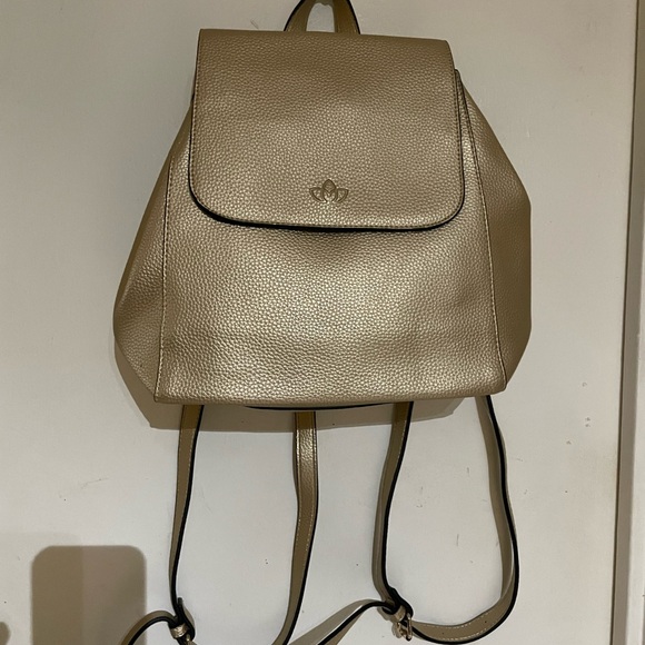 Bags | Karma Gold Leather Backpack | Poshmark